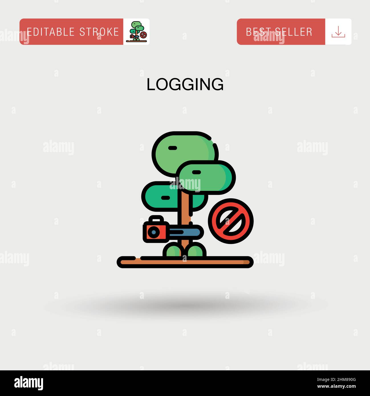 Logging Simple vector icon Stock Vector Image & Art - Alamy