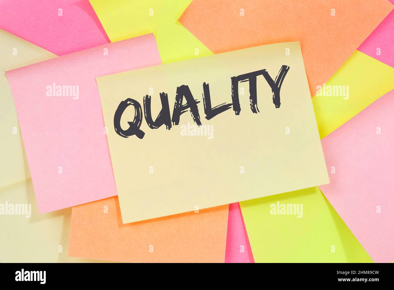 Quality control management success business concept successful note ...