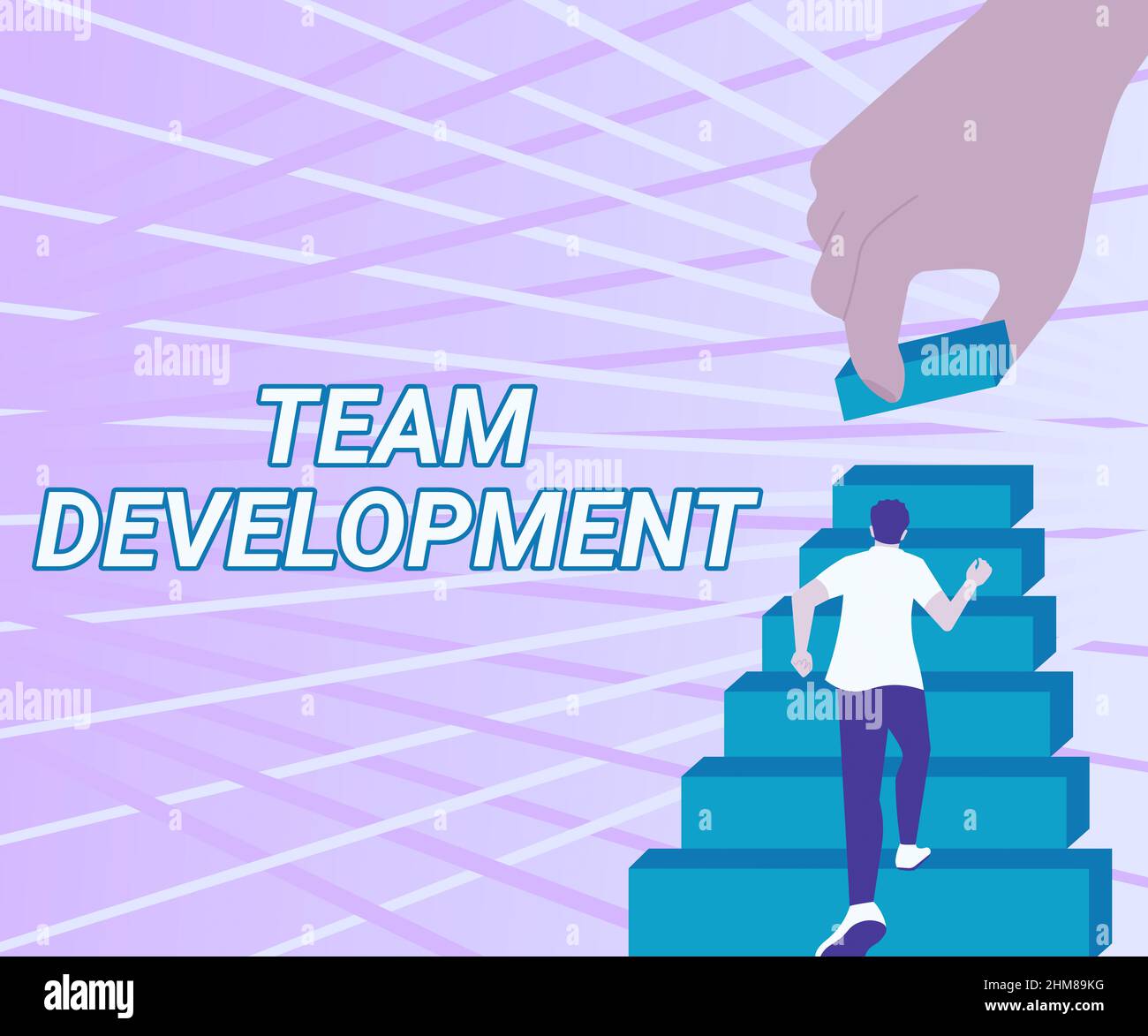 Text showing inspiration Team Development. Business showcase learn why ...