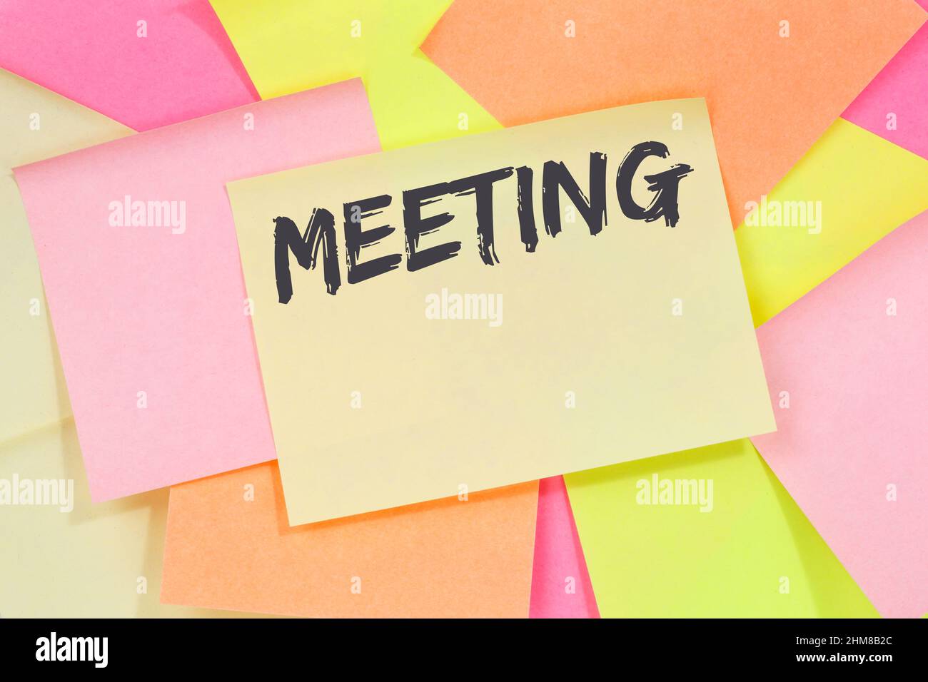 Meeting appointment business team concept note paper notepaper Stock ...