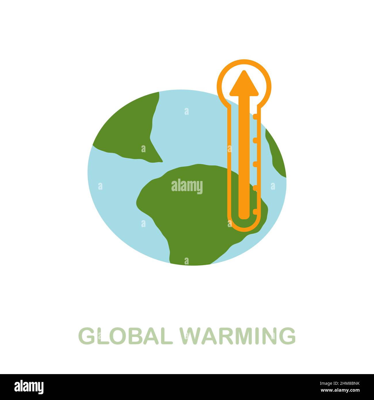 Global Warming flat icon. Colored element sign from clean energy ...