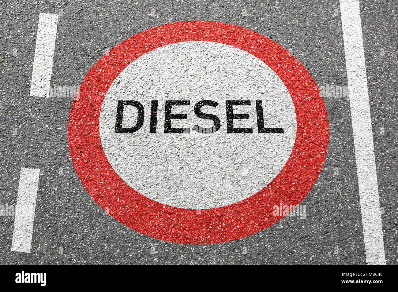 Road sign Diesel driving ban roadsign street not allowed restricted ...