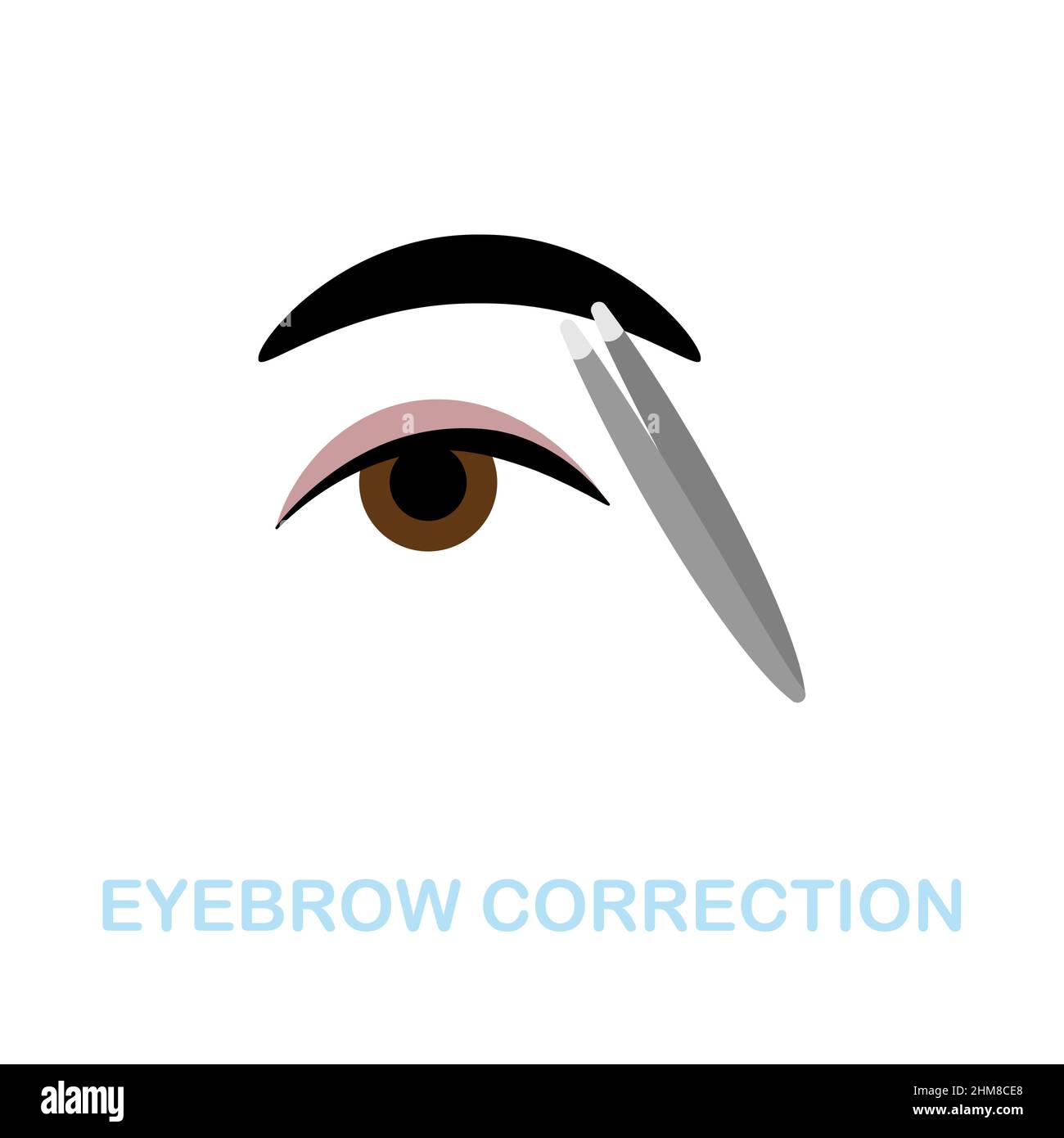 Eyebrow Correction flat icon. Colored element sign from cosmetology ...