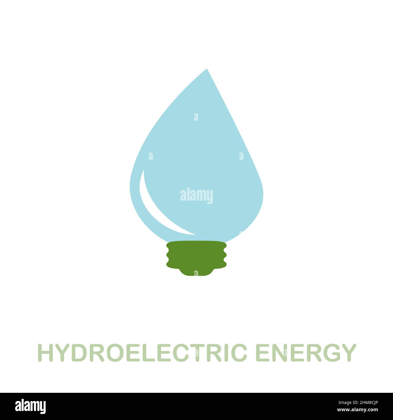 Hydroelectric Energy flat icon. Colored element sign from clean energy ...