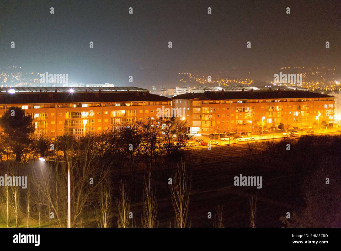 night photography and light pollution in a big city Stock Photo - Alamy