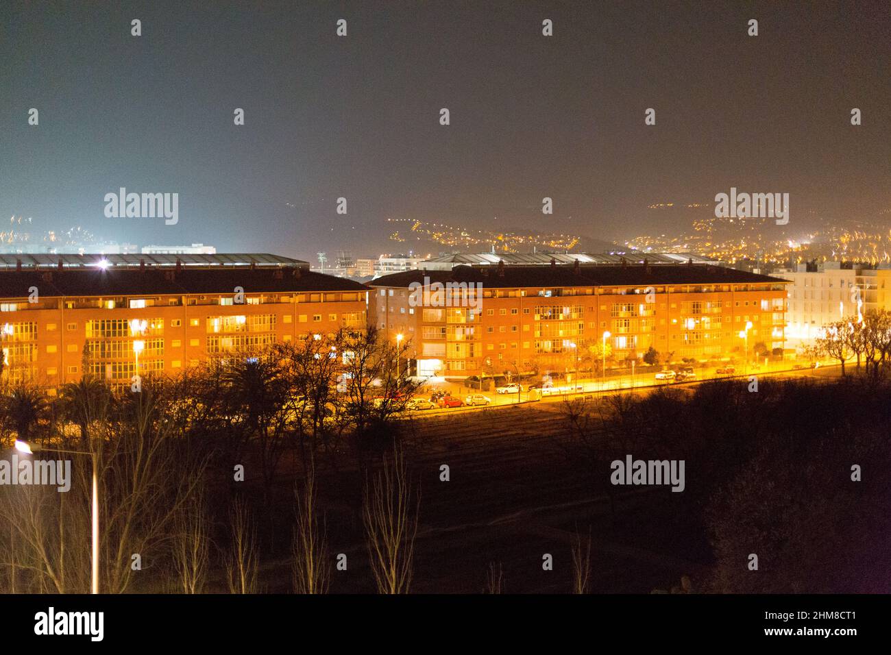 night photography and light pollution in a big city Stock Photo - Alamy