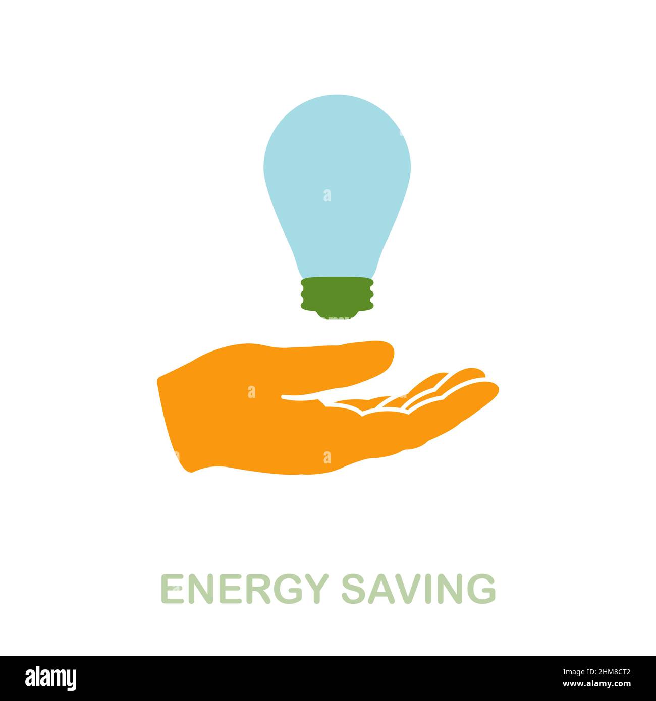 Energy Saving flat icon. Colored element sign from clean energy ...