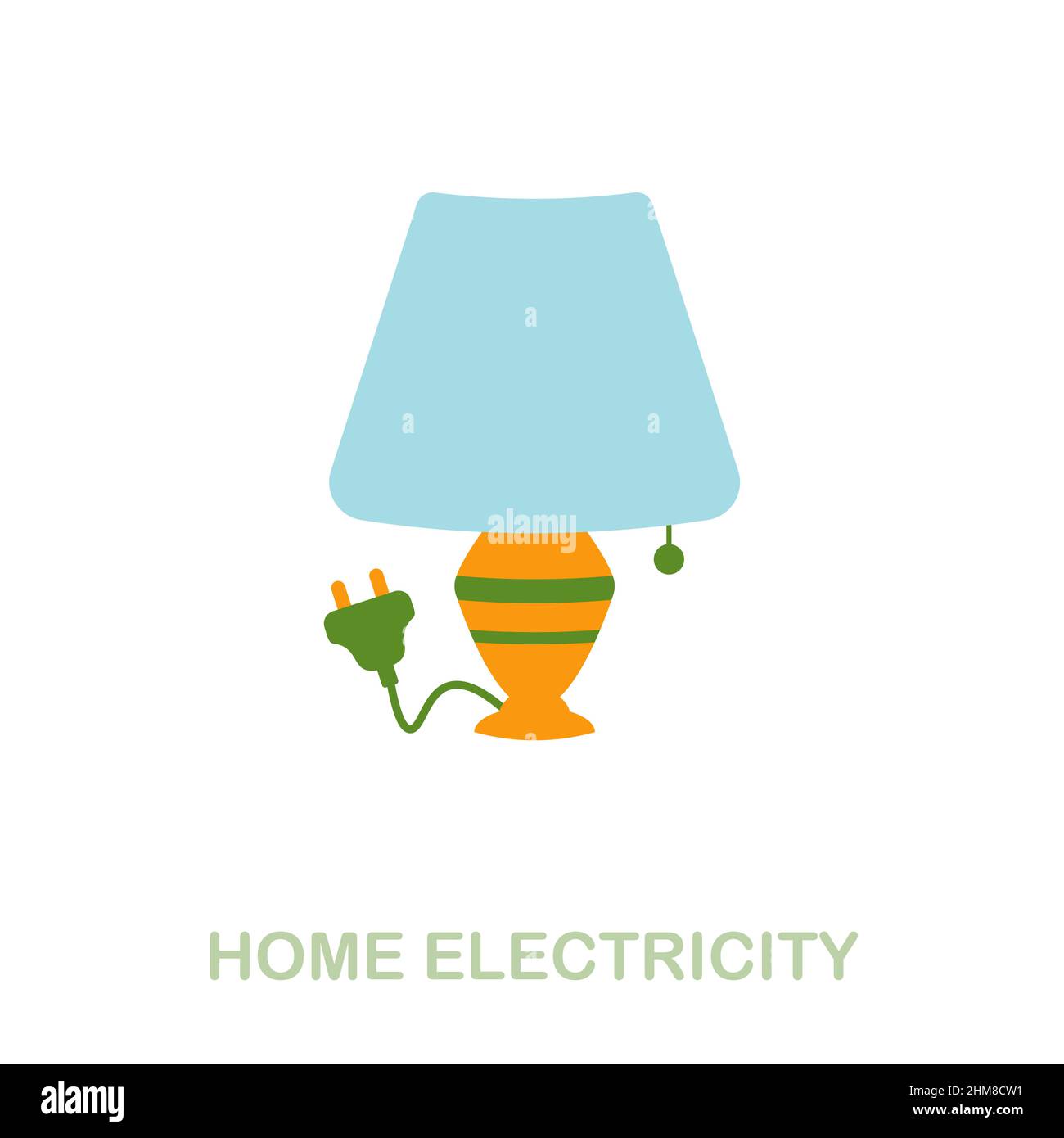 Home Electricity flat icon. Colored element sign from clean energy ...