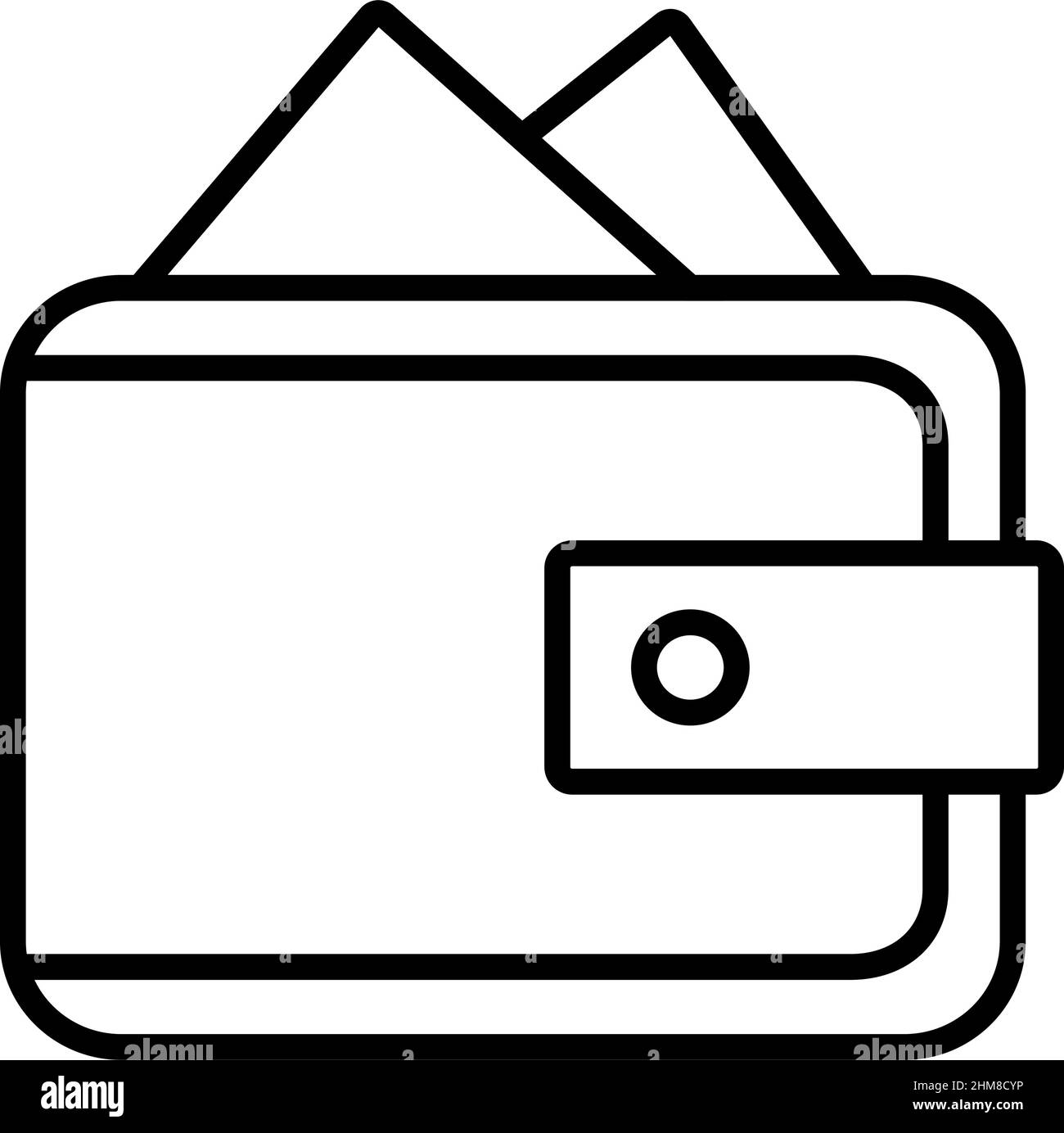 Wallet line icon on white background, vector illustration Stock Vector ...