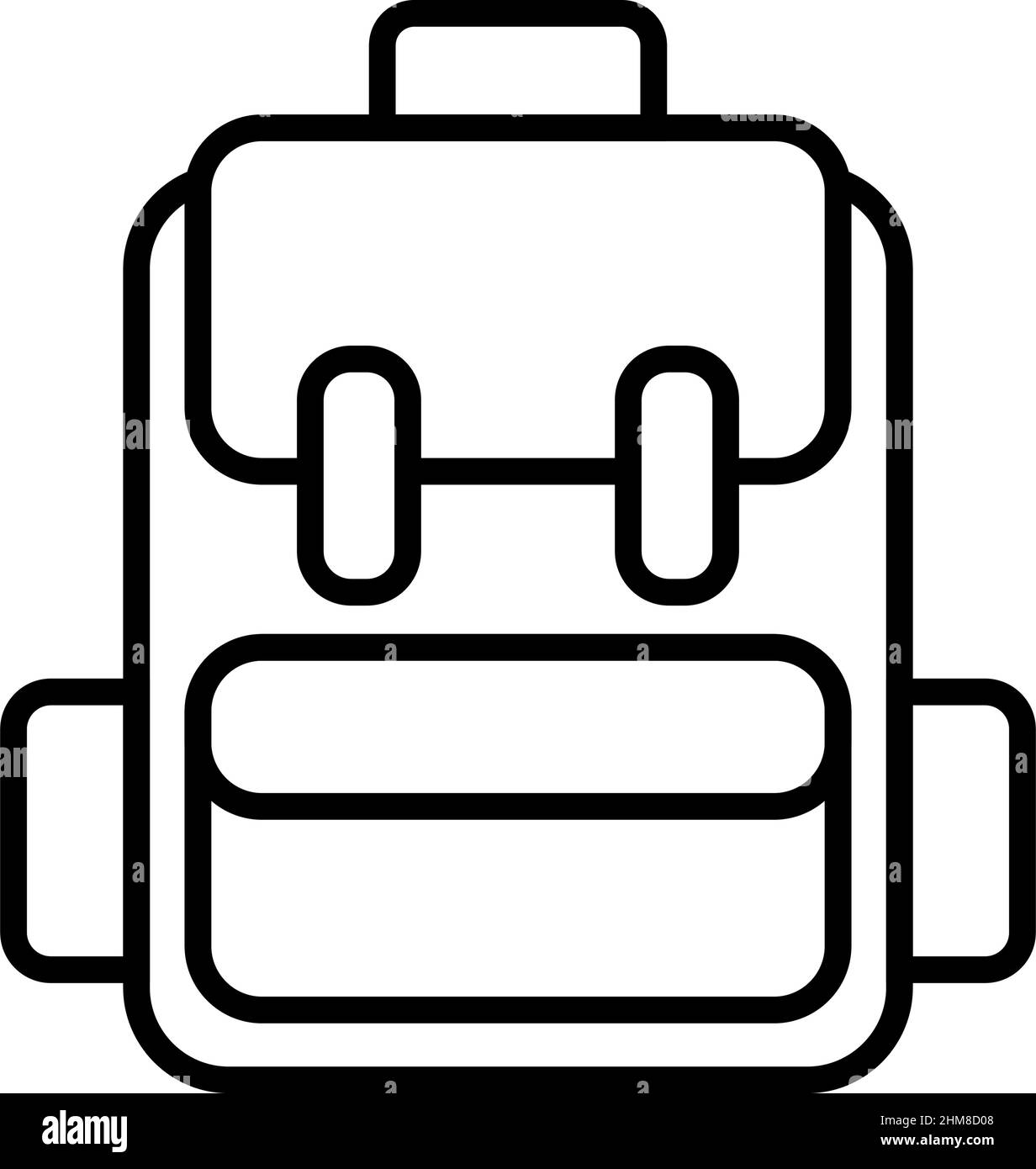 Backpack line icon on white background, vector illustration Stock ...