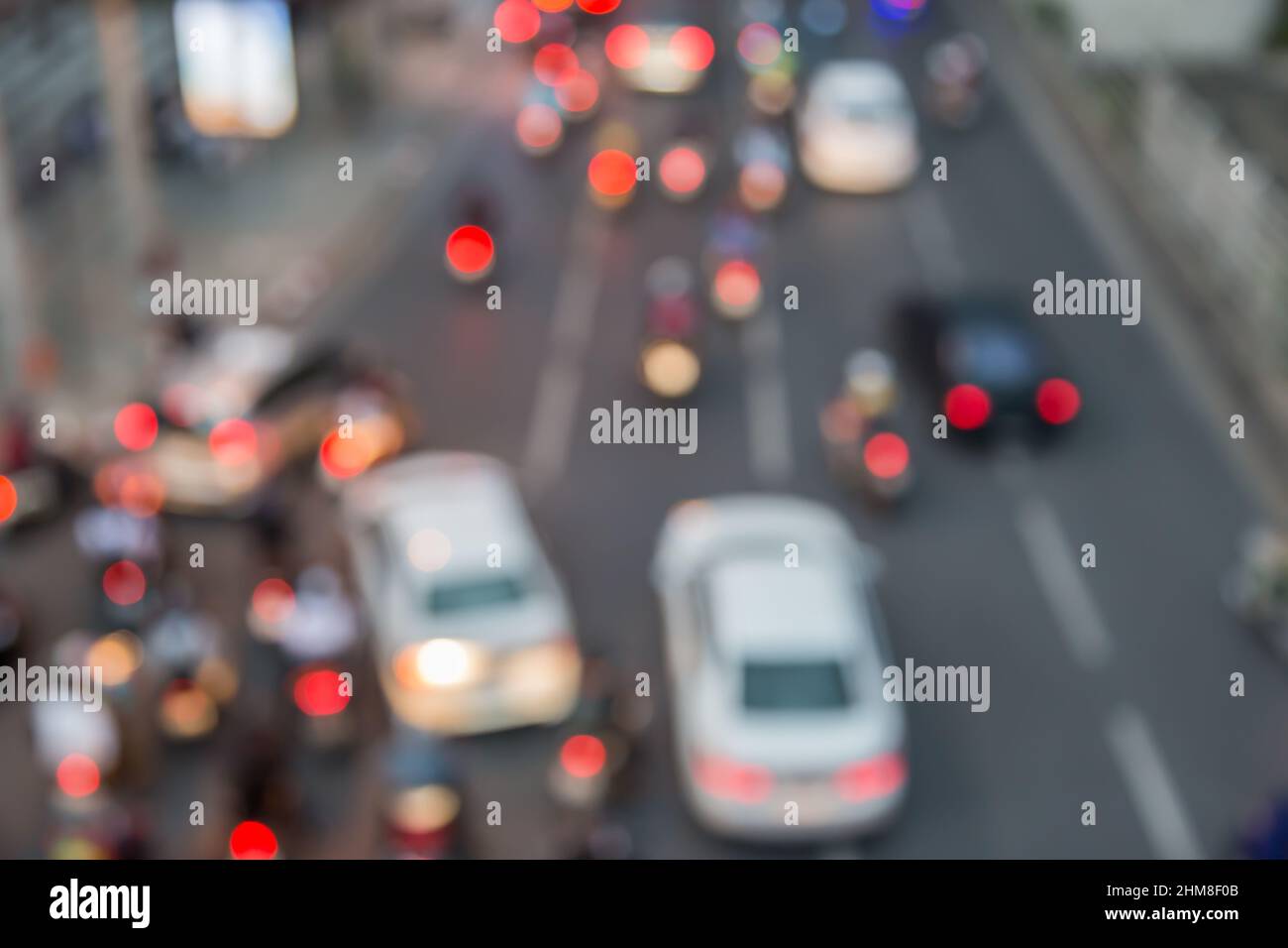 Blur of traffic jam on the city use for background Stock Photo - Alamy