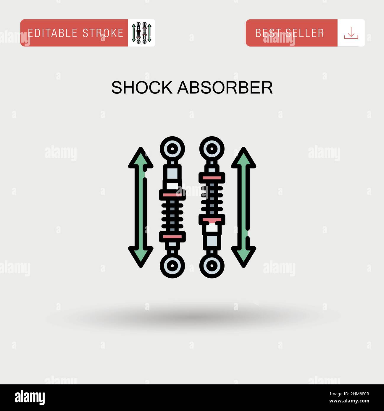 Shock absorber Simple vector icon Stock Vector Image & Art - Alamy