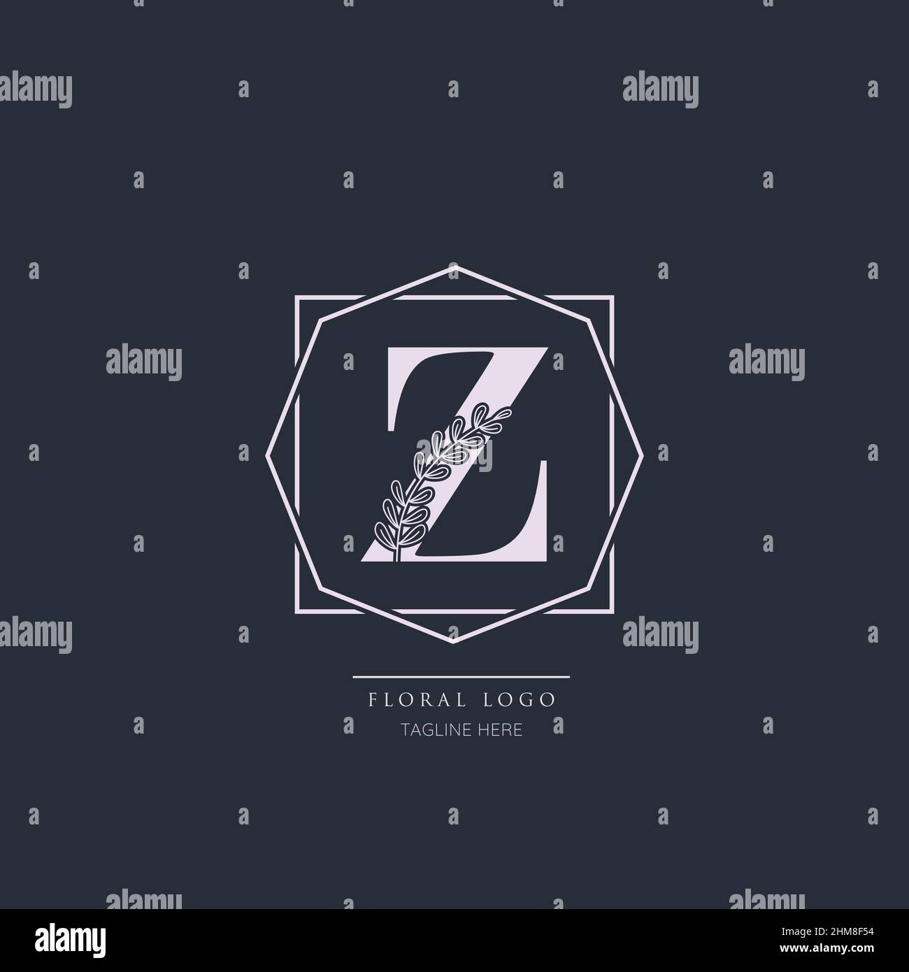 Initial Z letter luxury beauty flourishes ornament monogram logo Stock ...