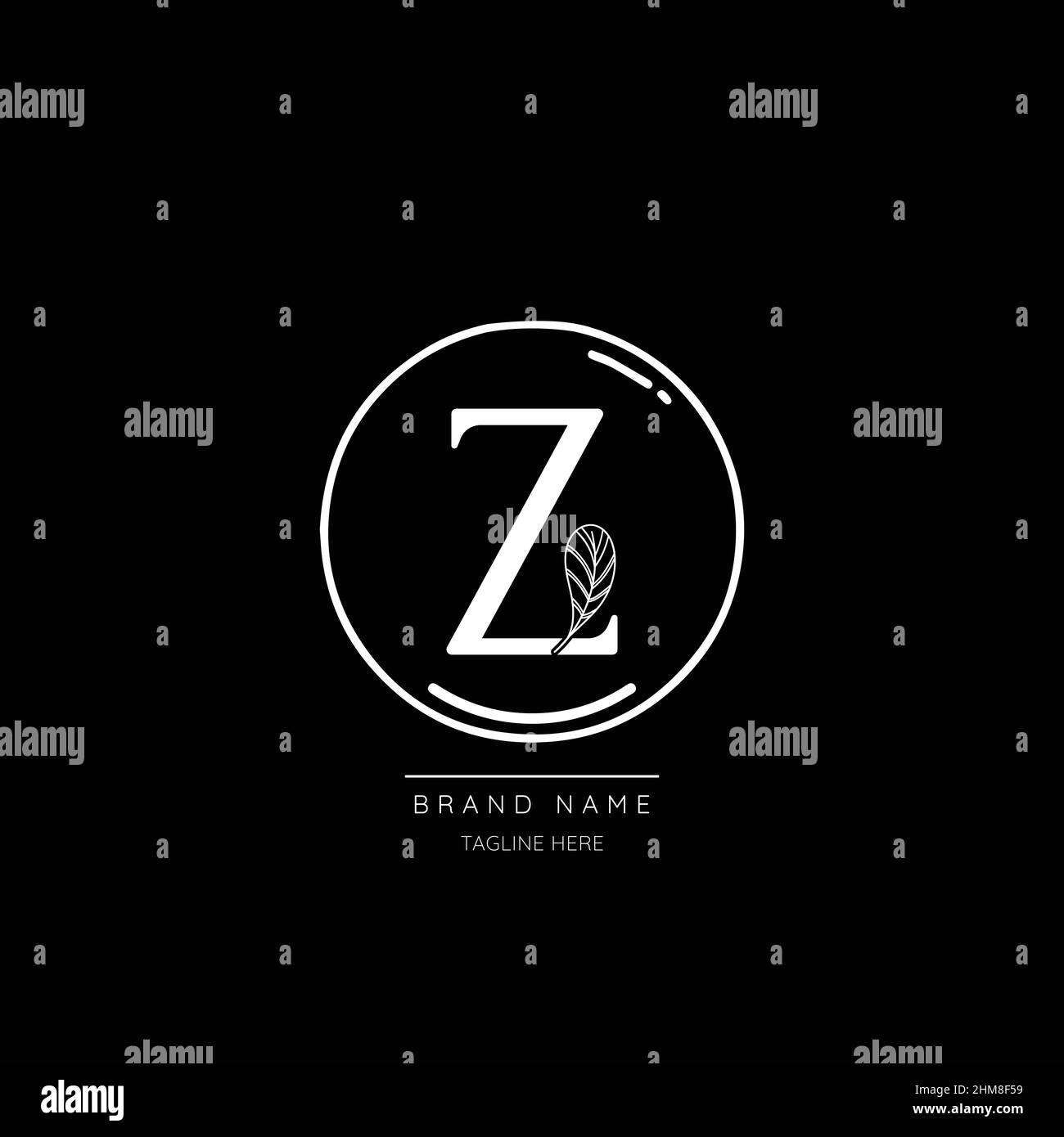 Initial Z letter luxury beauty flourishes ornament monogram logo Stock ...