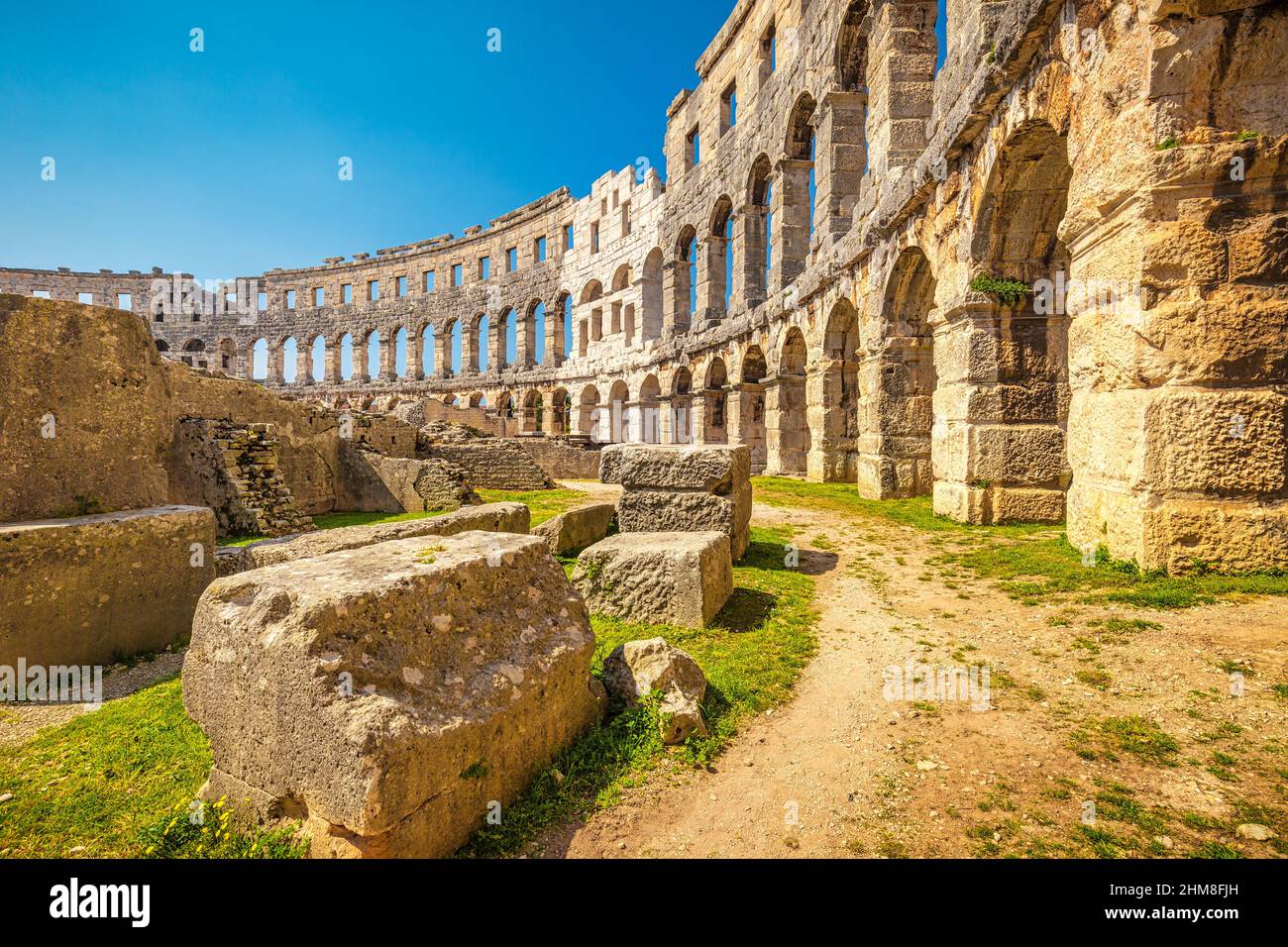 The Roman Arena in Pula, Croatia, Europe Stock Photo - Alamy