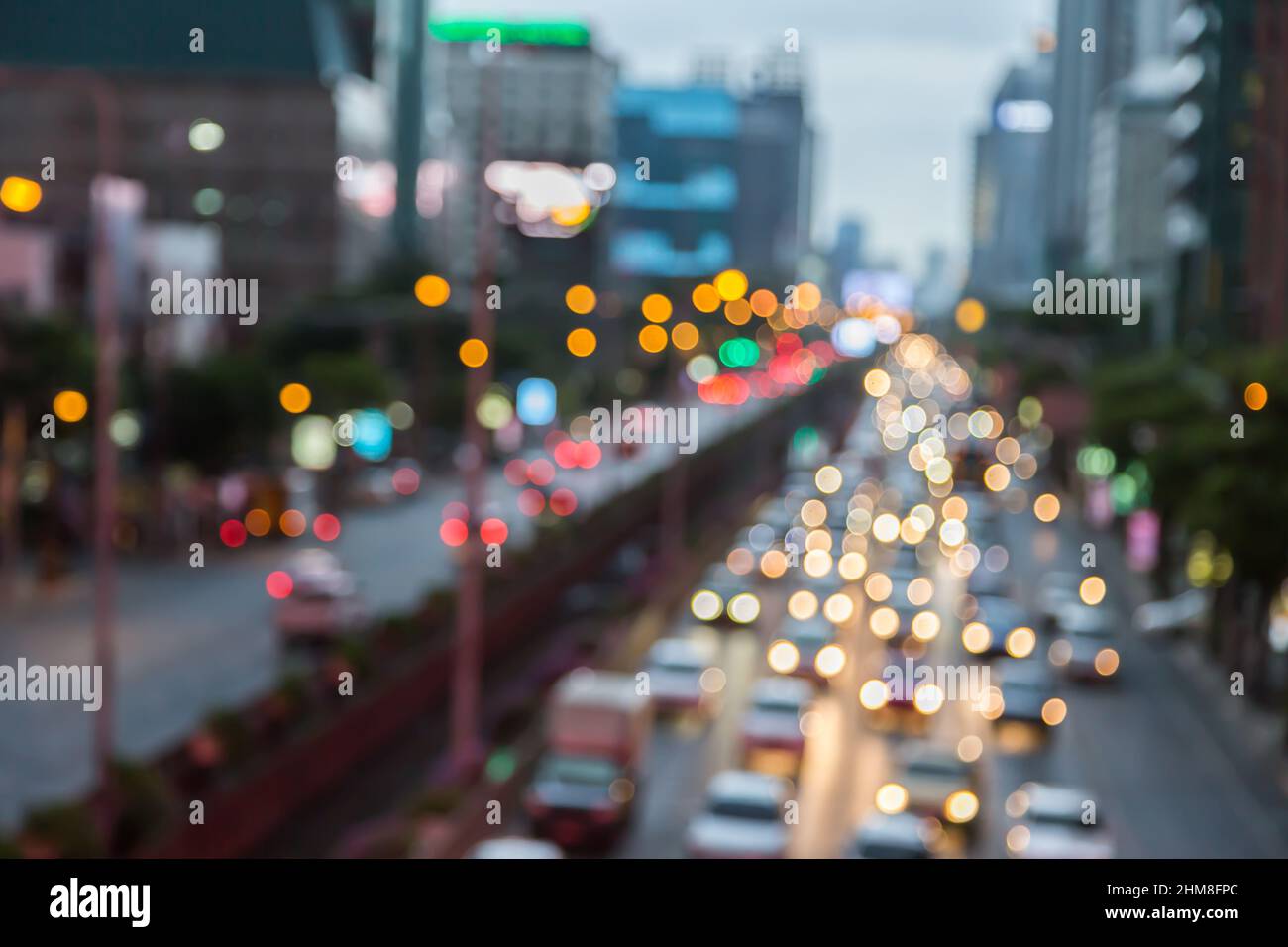 Blur of traffic jam on the city use for background Stock Photo - Alamy