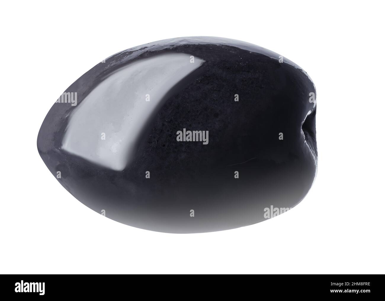 Single black olive isolated on white background Stock Photo - Alamy