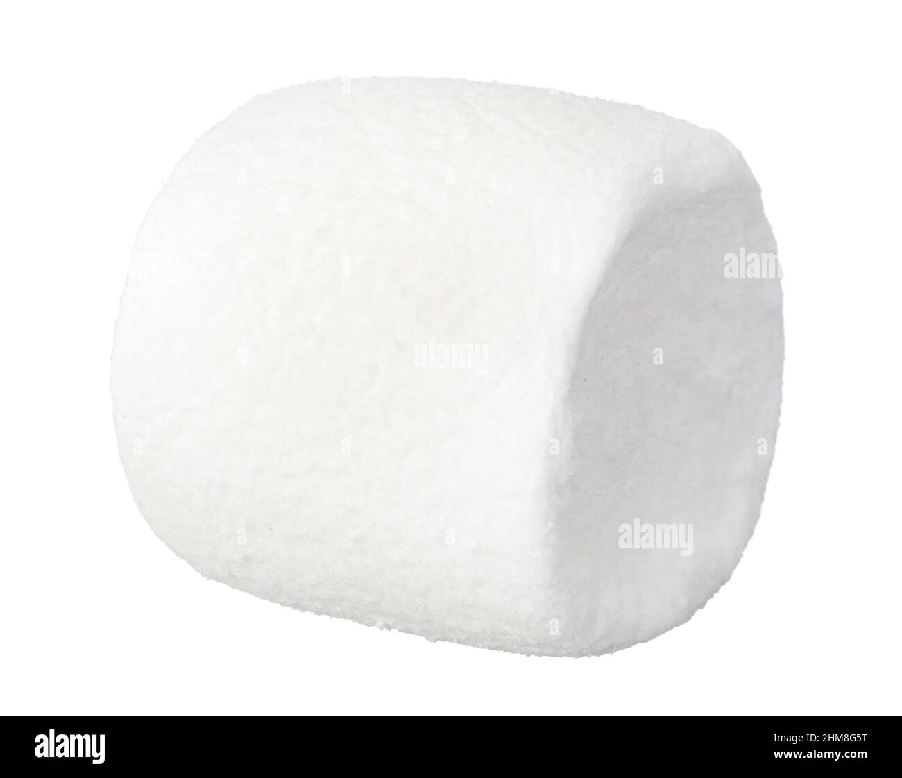 Single piece of marshmallow isolated on white Stock Photo - Alamy