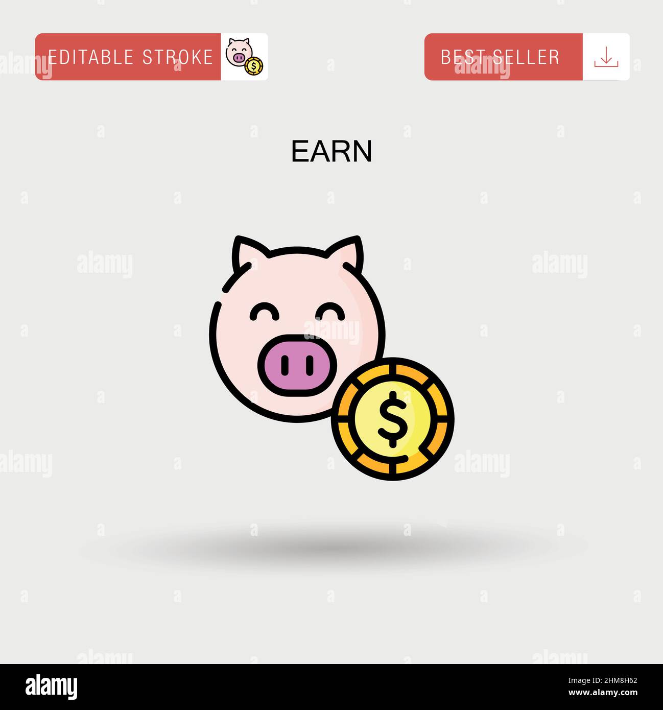 Bonus coin icon simple Stock Vector Images - Alamy