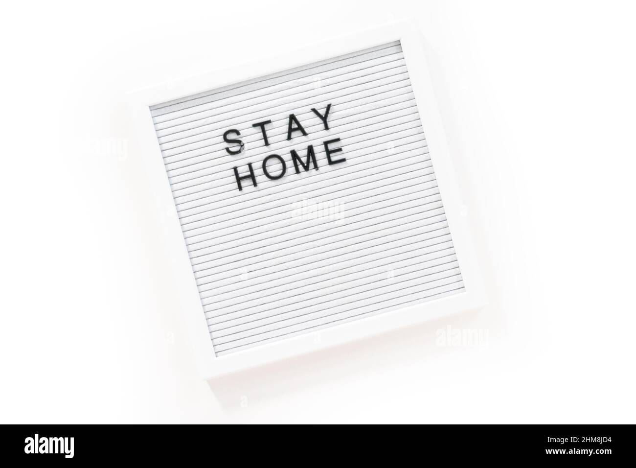 STAY HOME sign on message board Stock Photo - Alamy