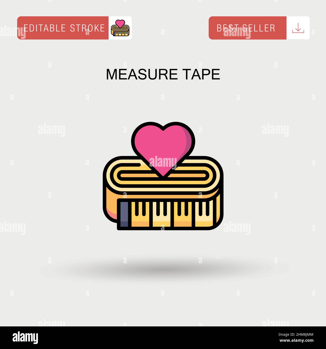 Measure tape Simple vector icon Stock Vector Image & Art - Alamy