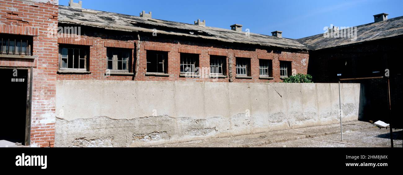 Buildings, possibly communal buildings, within Gyaros prison. The ...