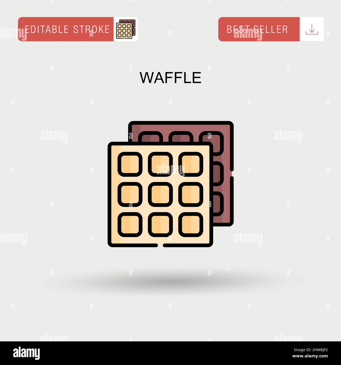 Waffle Simple vector icon Stock Vector Image & Art - Alamy