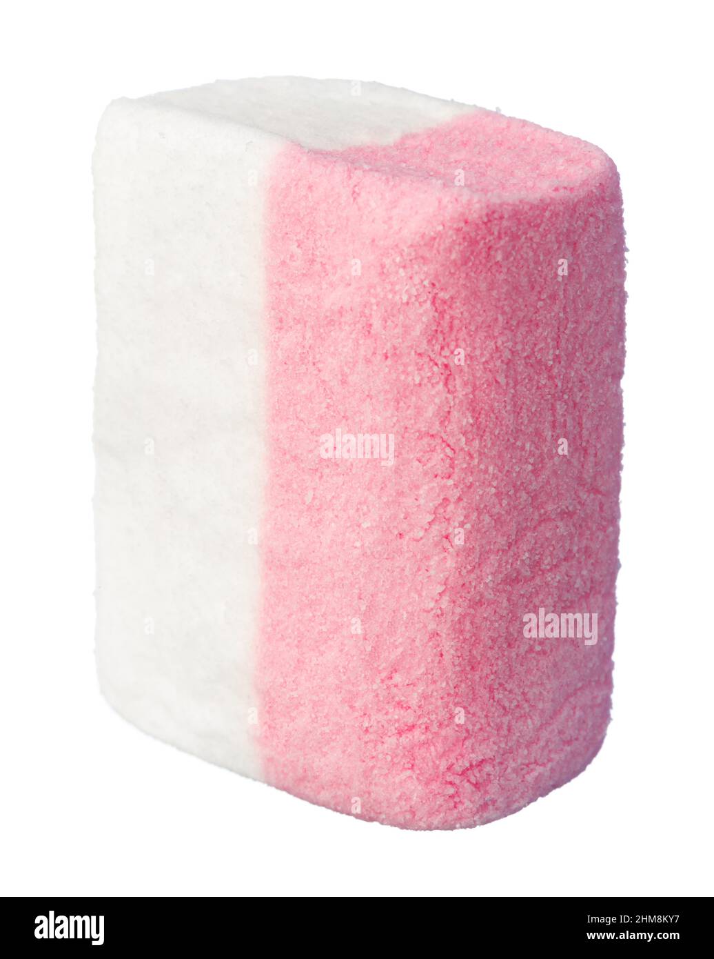 Pink and white marshmallow sweets isolated on white Stock Photo - Alamy