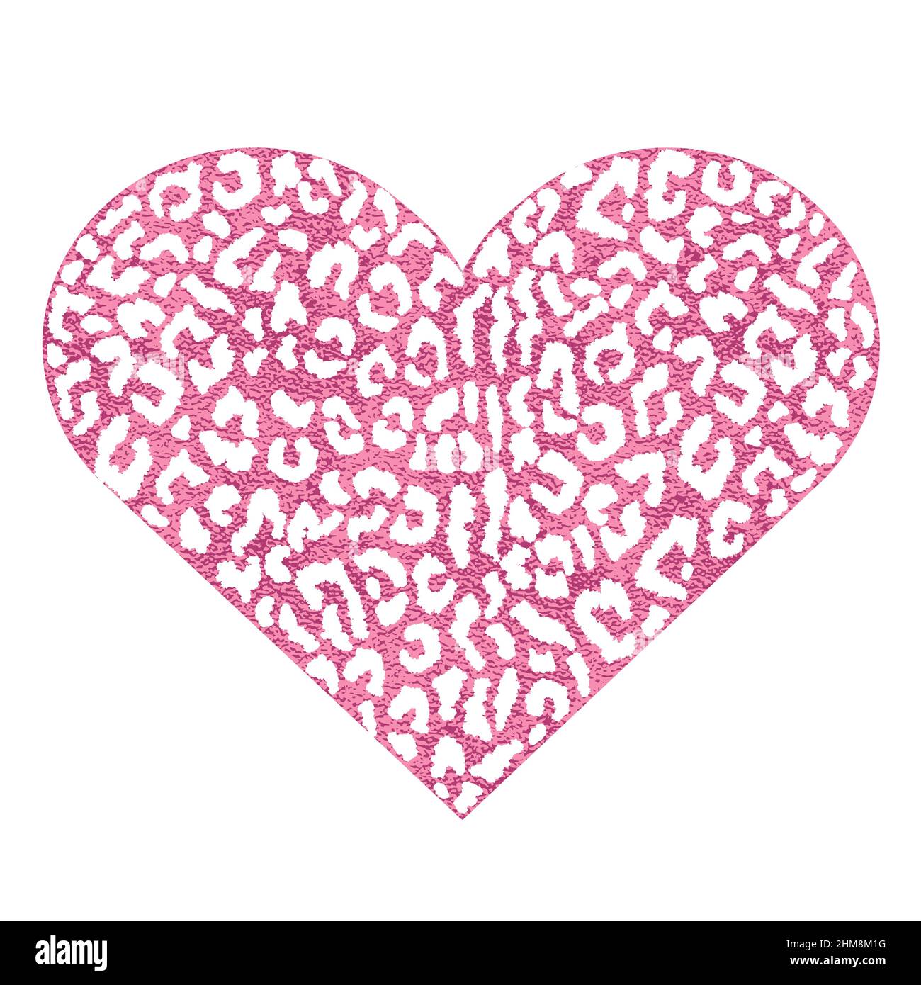 Heart with animal print. Pink metallic vector Stock Vector Image & Art ...