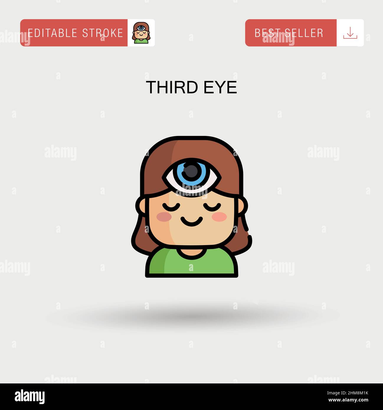 Third eye Simple vector icon Stock Vector Image & Art - Alamy