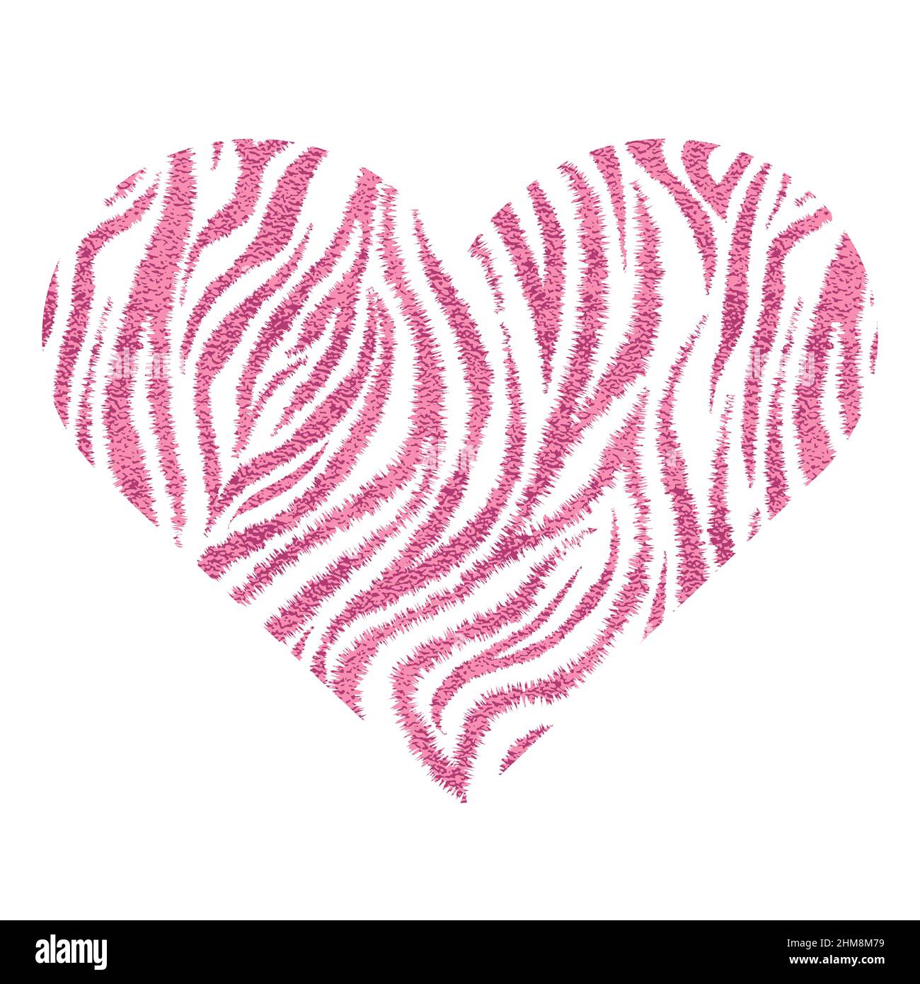 Pink Animal Print Hearts Leopard Print Heart Vector Stock Vector