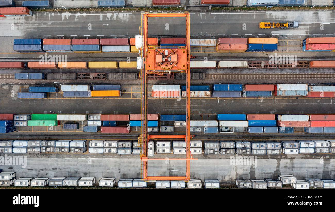 NANTONG, CHINA - FEBRUARY 8, 2022 - An aerial photo taken on Feb. 8 ...