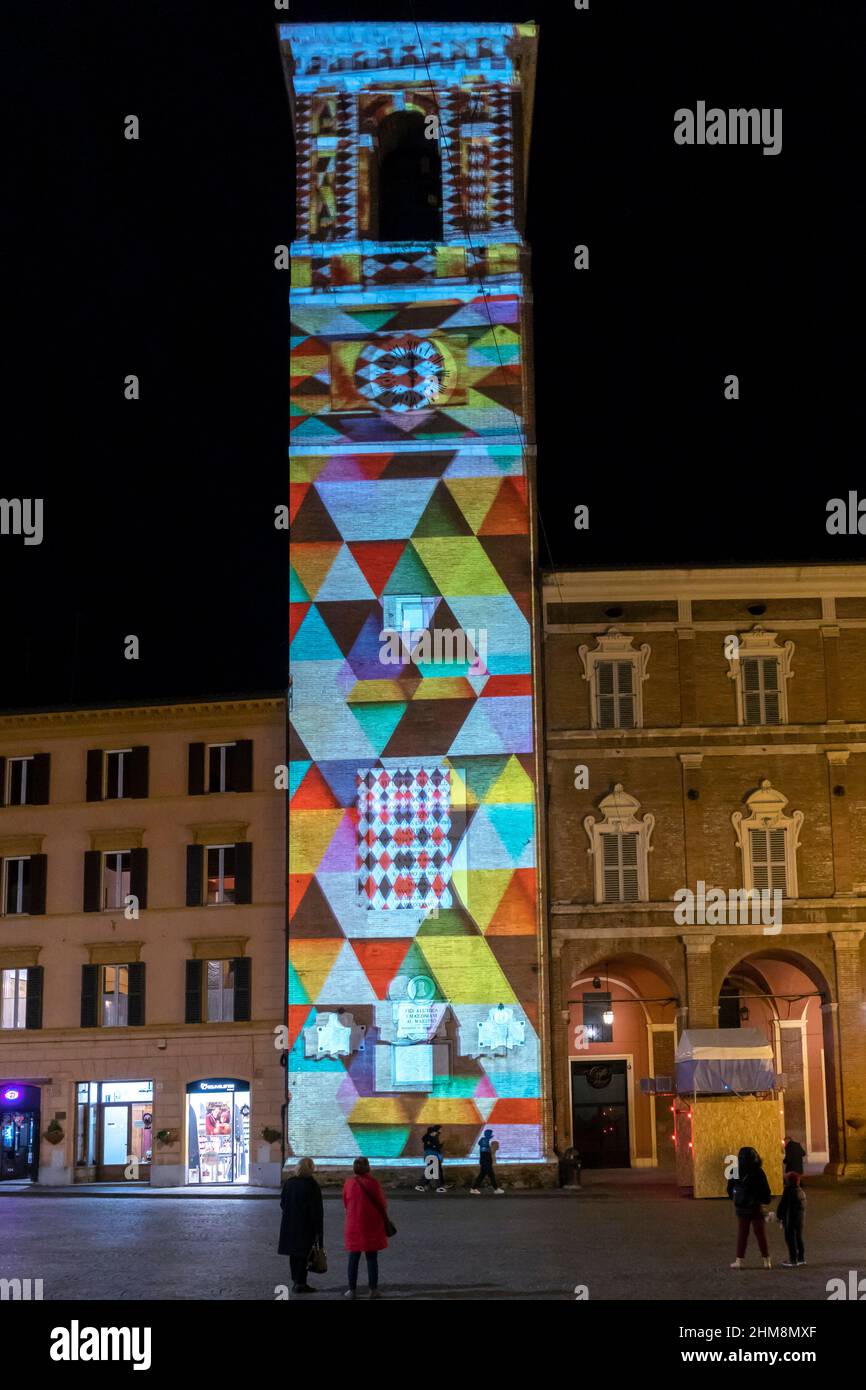 Piazza del Comune square, bright artistic Christmas decorations, Video ...