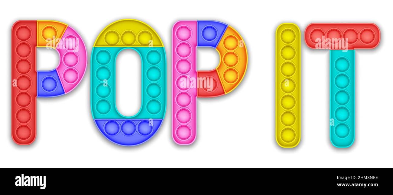 Pop It Fidget Fashion anti-stress sensory toy Stock Vector Image & Art ...