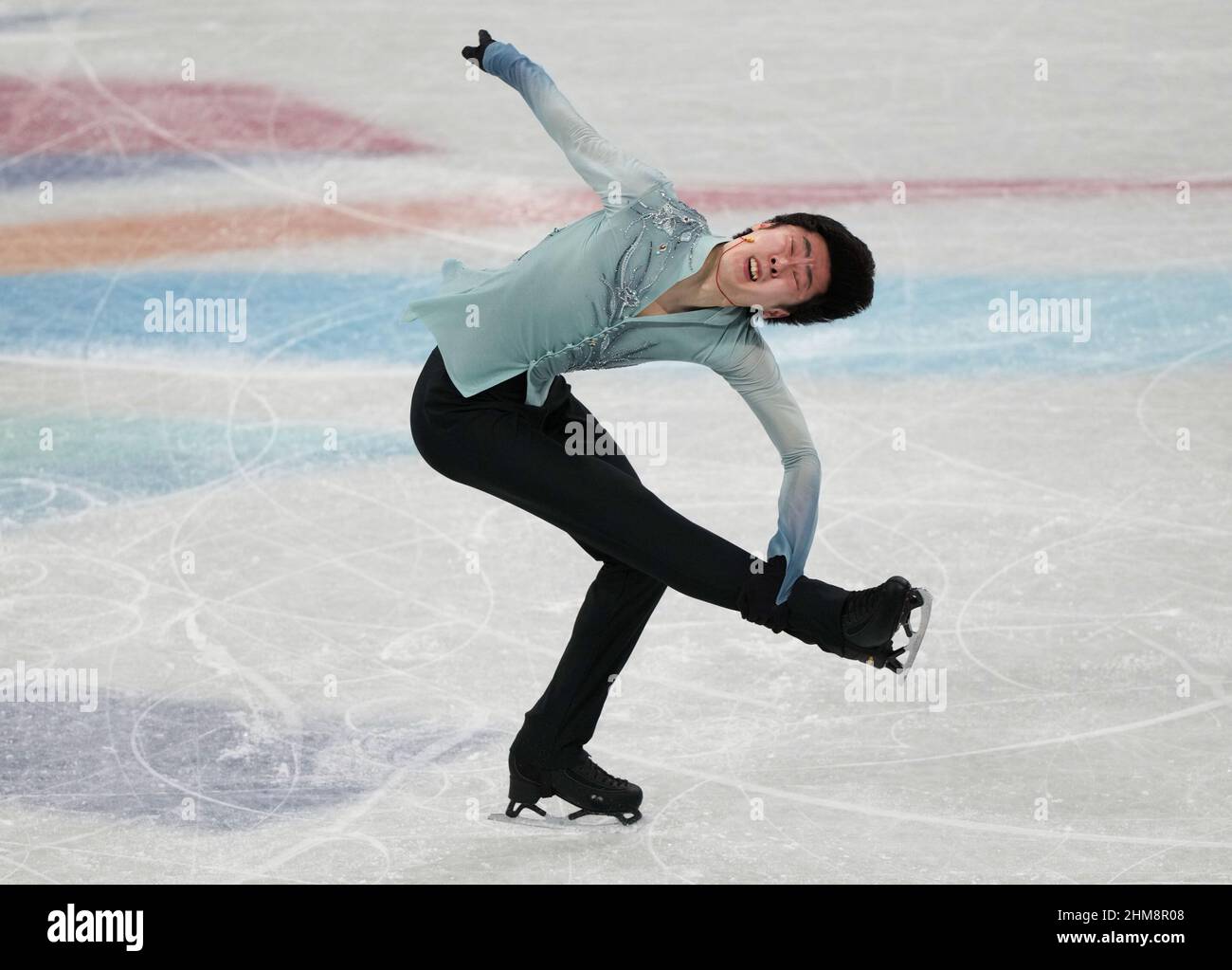 Beijing, China. 8th Feb, 2022. Jin Boyang of China performs during the ...