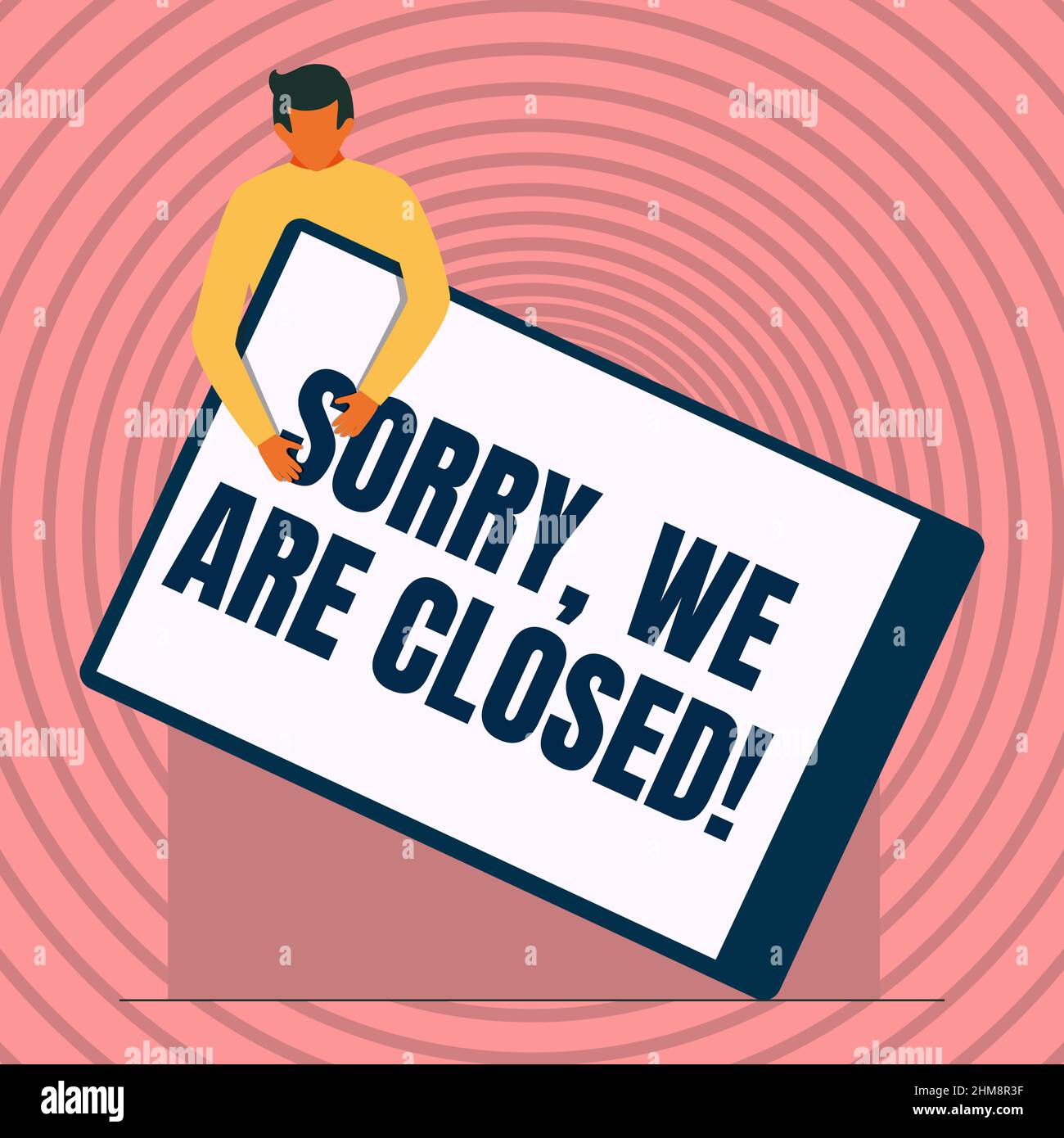 Text caption presenting Sorry, We Are Closed. Word Written on apologize ...