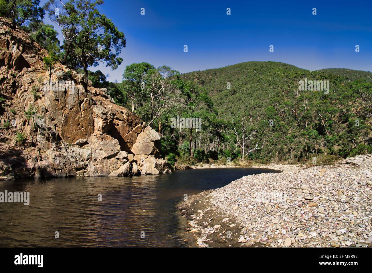 The Lerderderg River flowing through Lederderg State Park, not far from ...