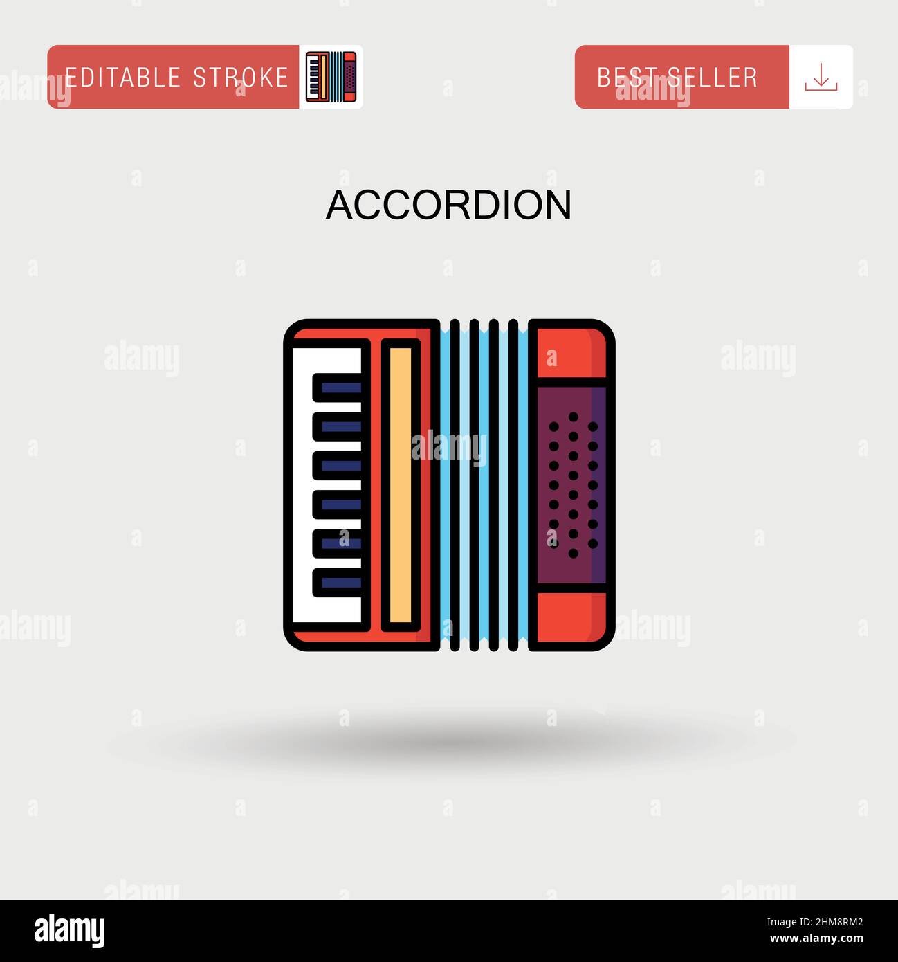 Accordion Simple vector icon Stock Vector Image & Art - Alamy