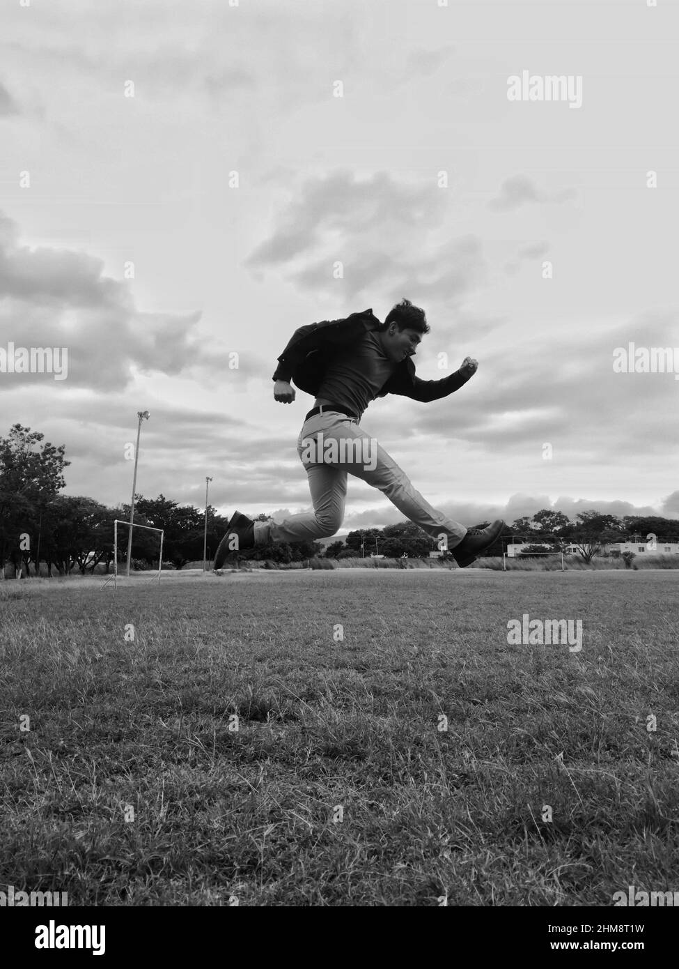 Jump in front Black and White Stock Photos & Images - Alamy