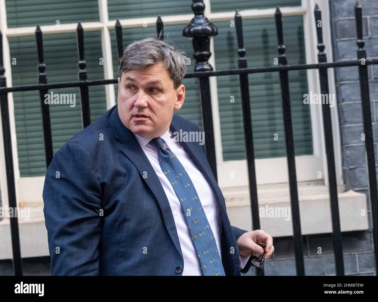 London, UK. 08th Feb, 2022. Kit Malthouse, Justice Minister, leaves a ...