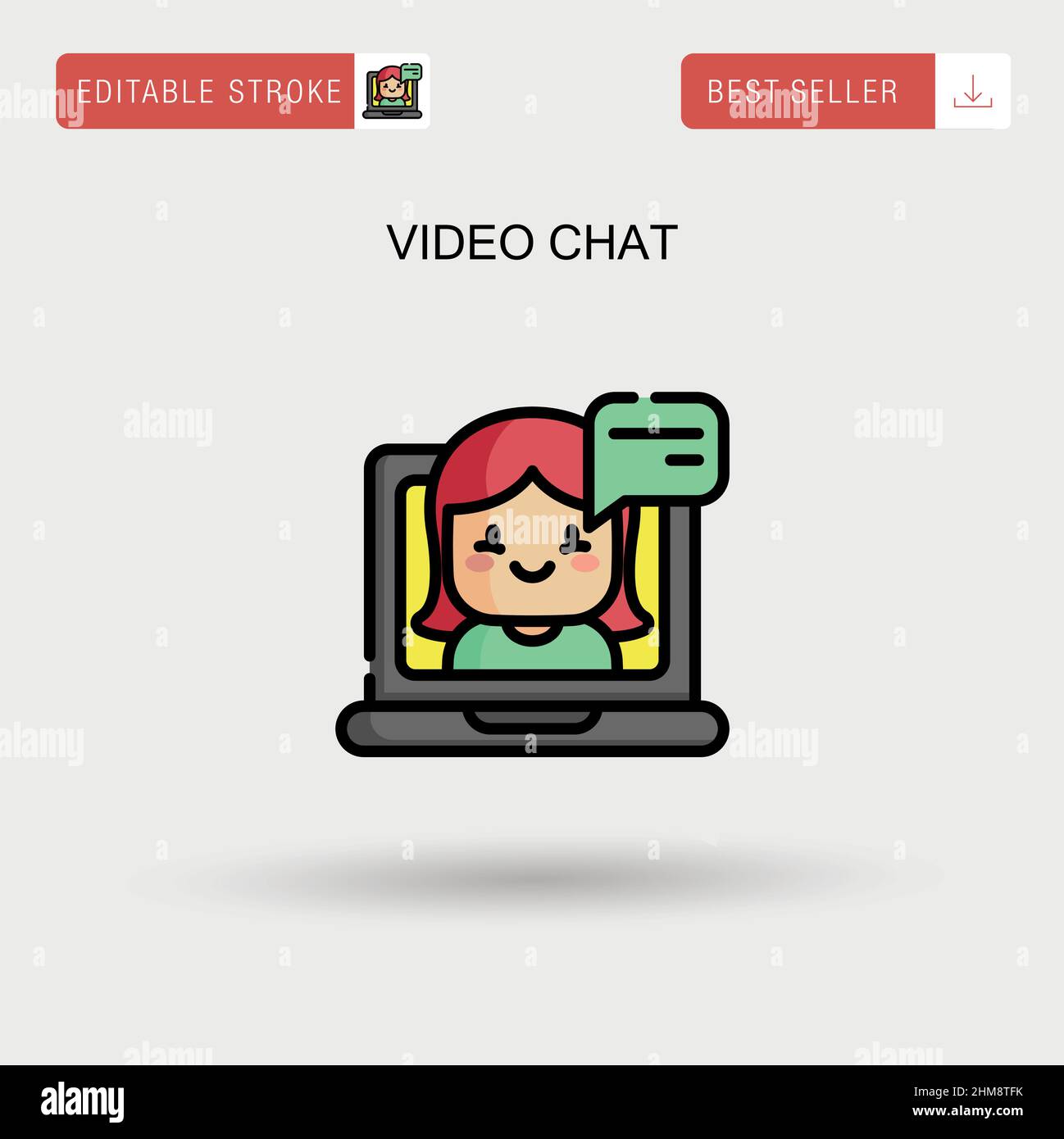 Video screen chat icon hi-res stock photography and images - Alamy