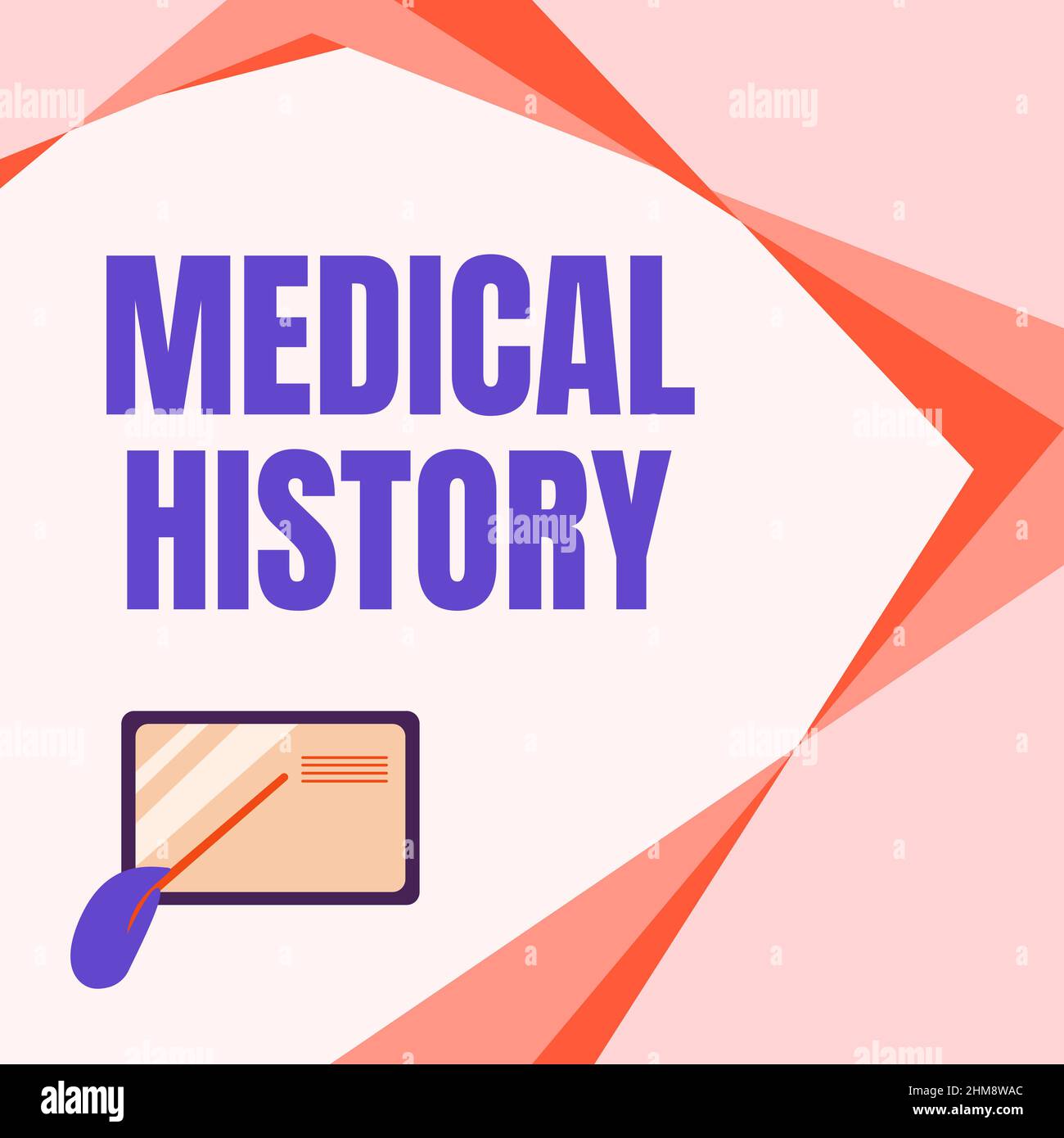 Hand writing sign Medical History. Internet Concept the past background ...