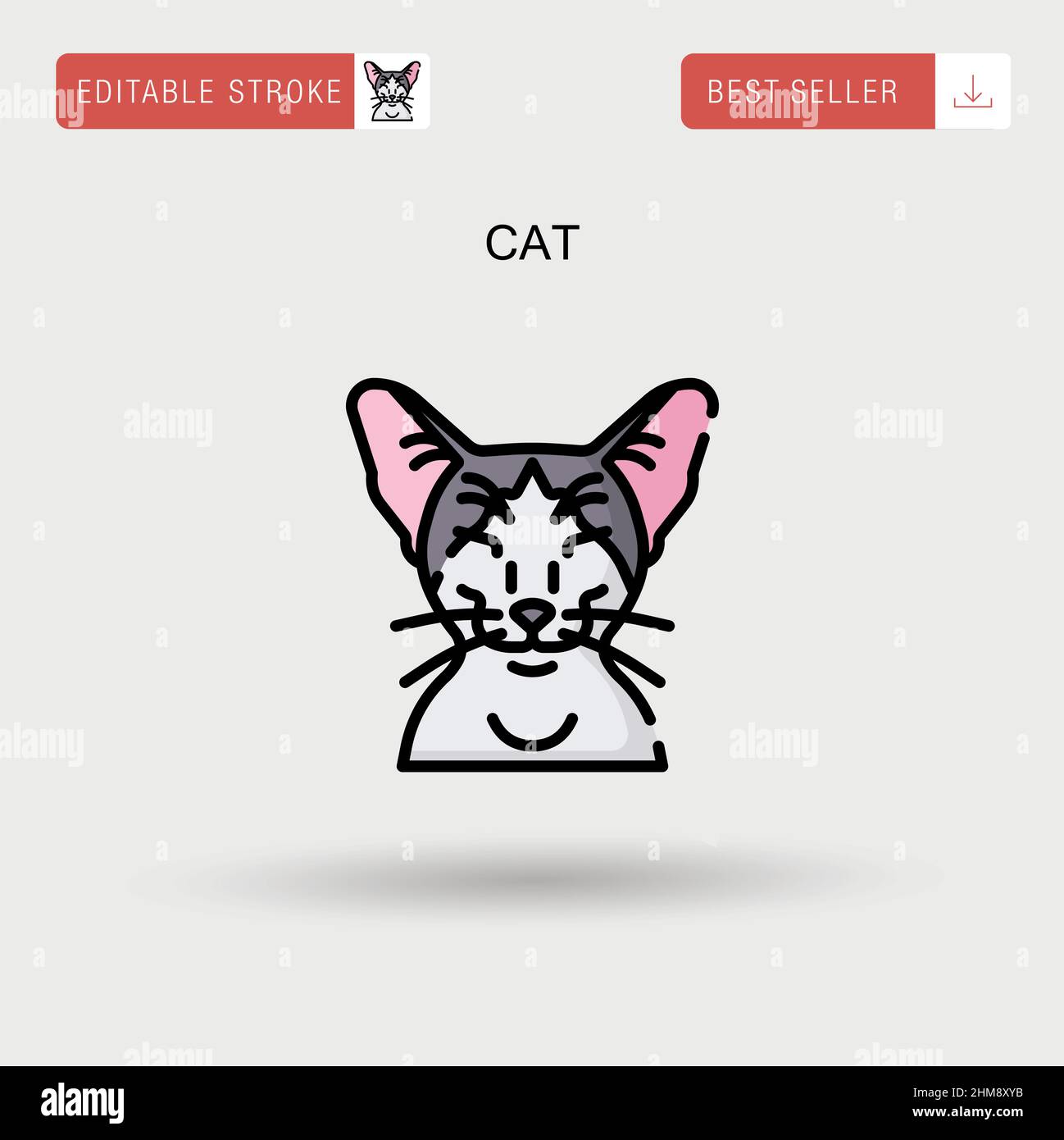 Cat Simple vector icon Stock Vector Image & Art - Alamy
