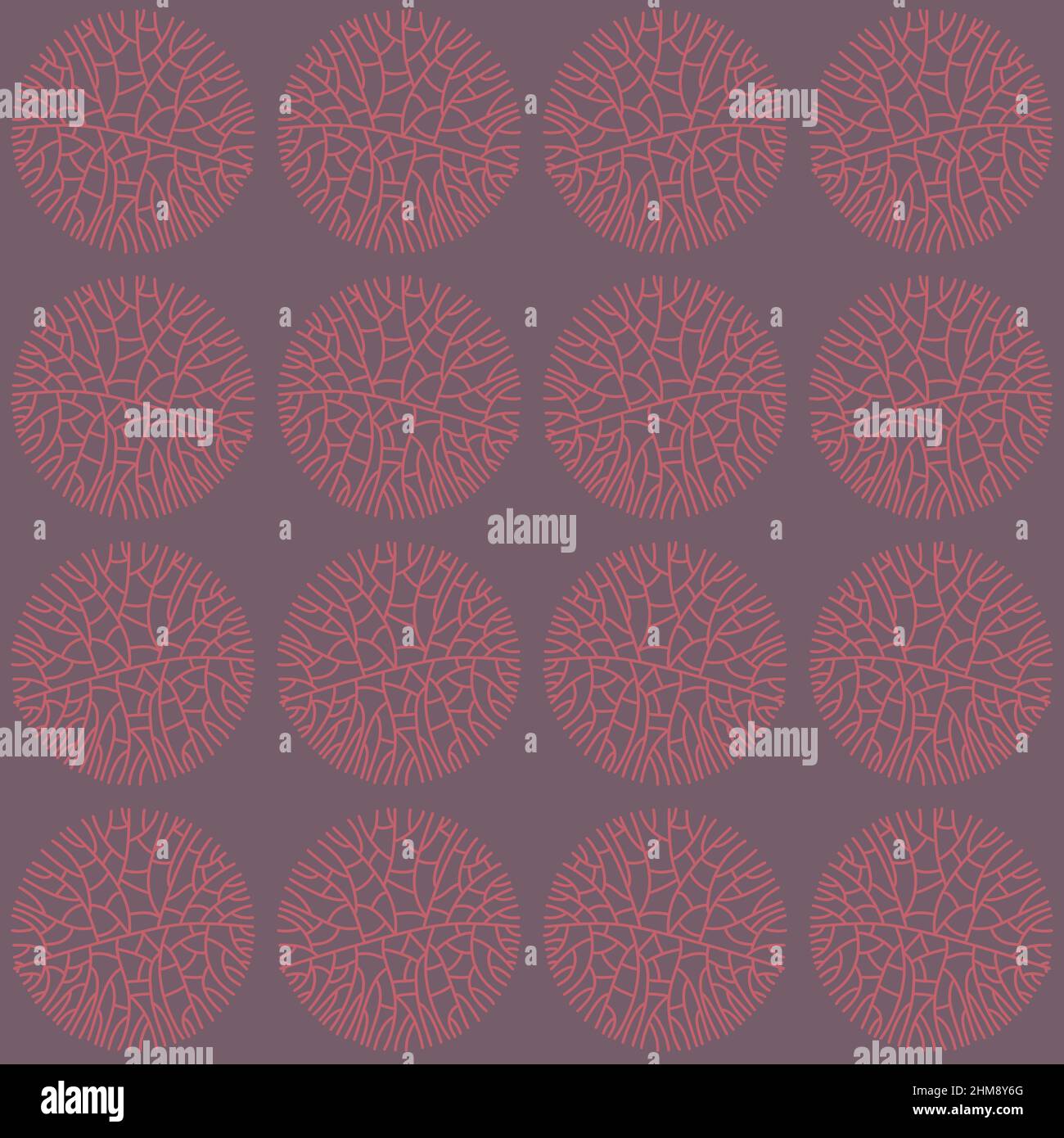 Abstract circle line art branches pattern for fabrics and textiles and ...