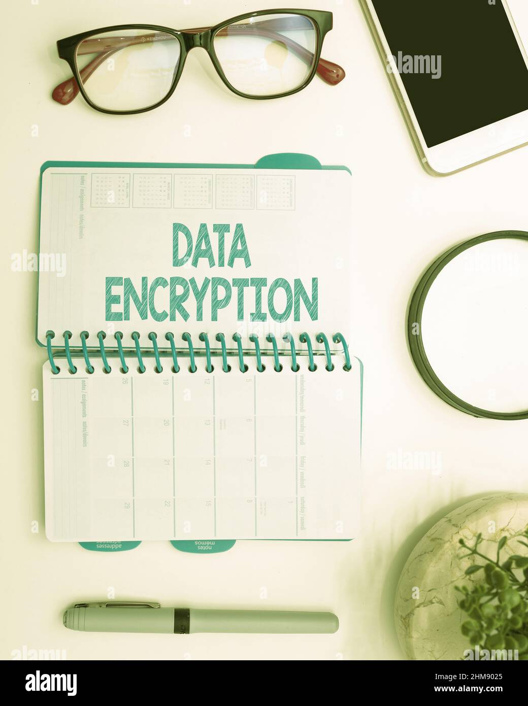 Hand writing sign Data Encryption. Business overview Symmetrickey algorithm for the encrypting ...