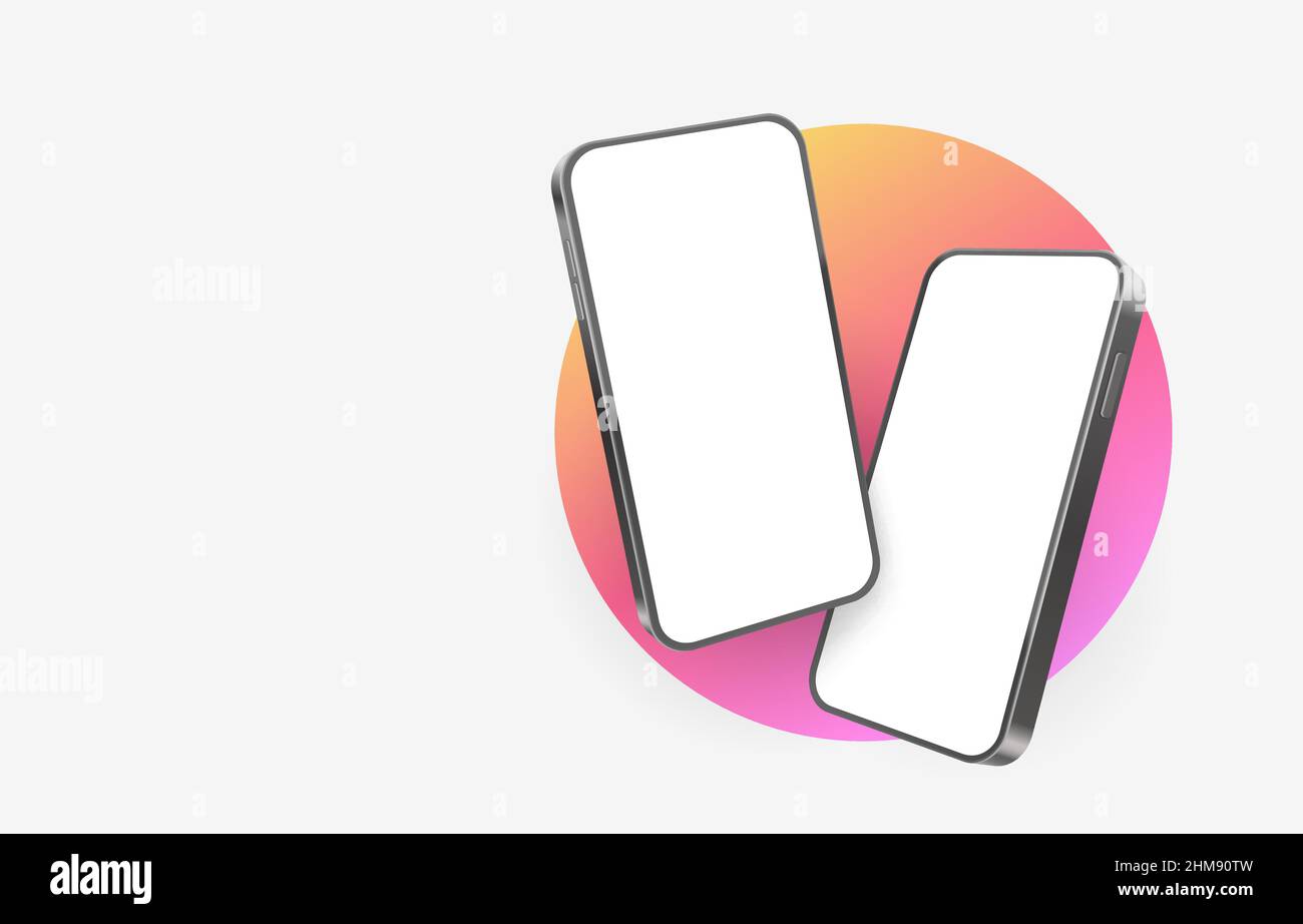 Smartphone mobile screen, technology mobile display. Vector ...