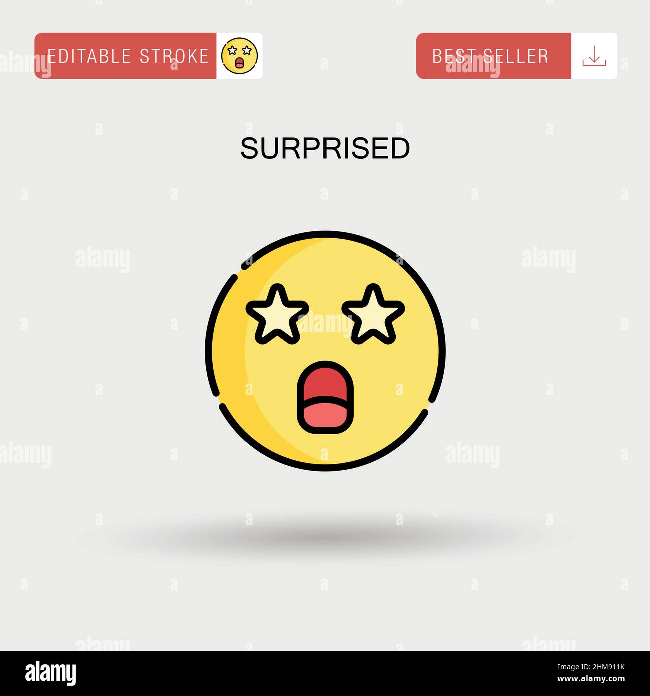 Surprised Simple vector icon Stock Vector Image & Art - Alamy