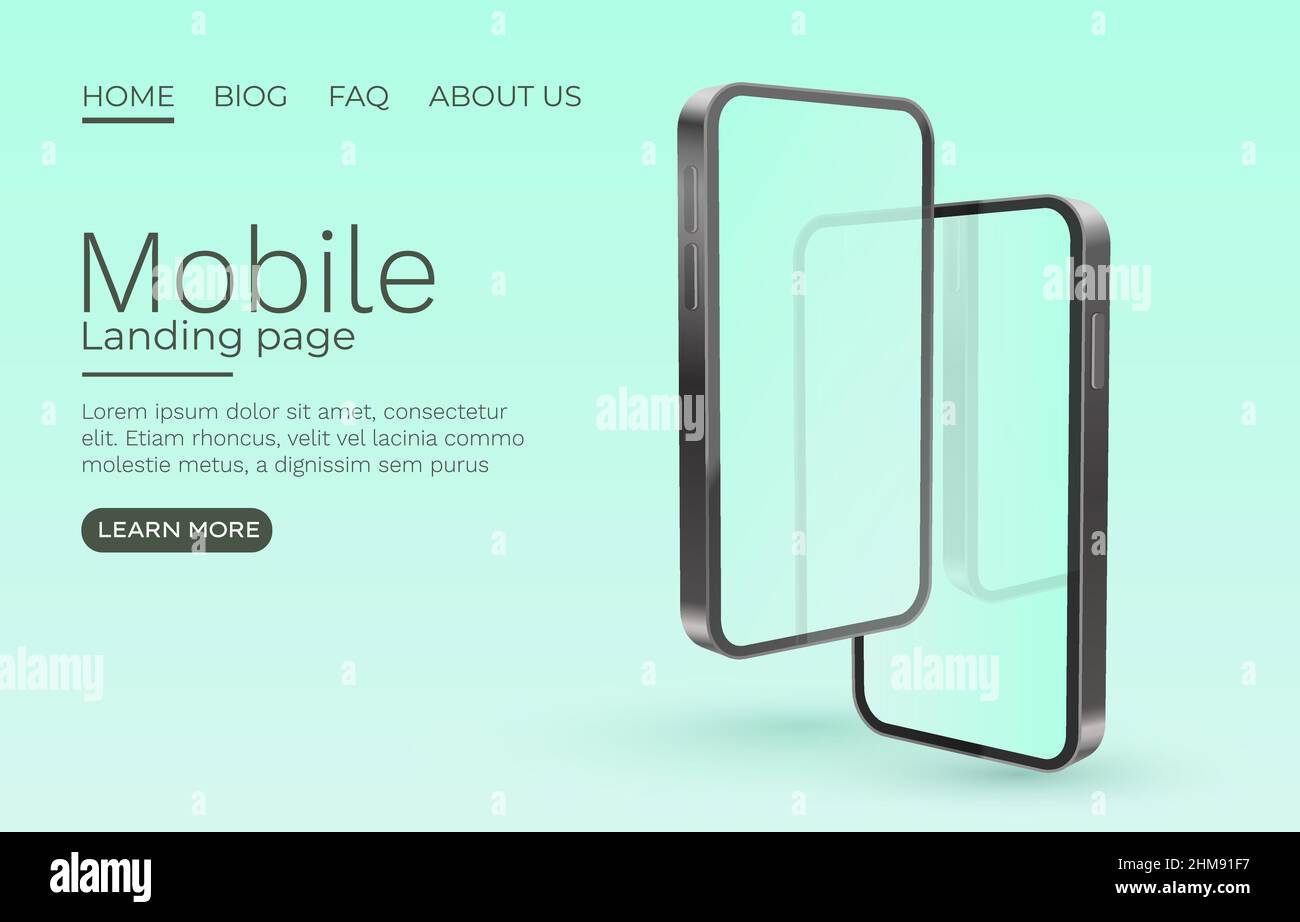 Smartphone mobile screen, technology mobile display. Vector ...