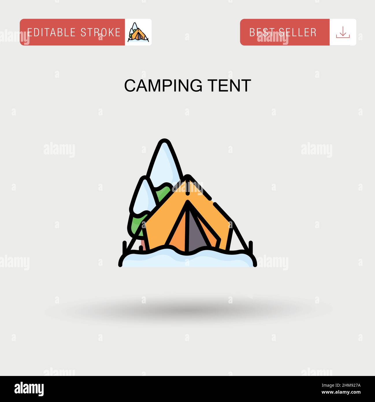 Camping tent Simple vector icon Stock Vector Image & Art - Alamy