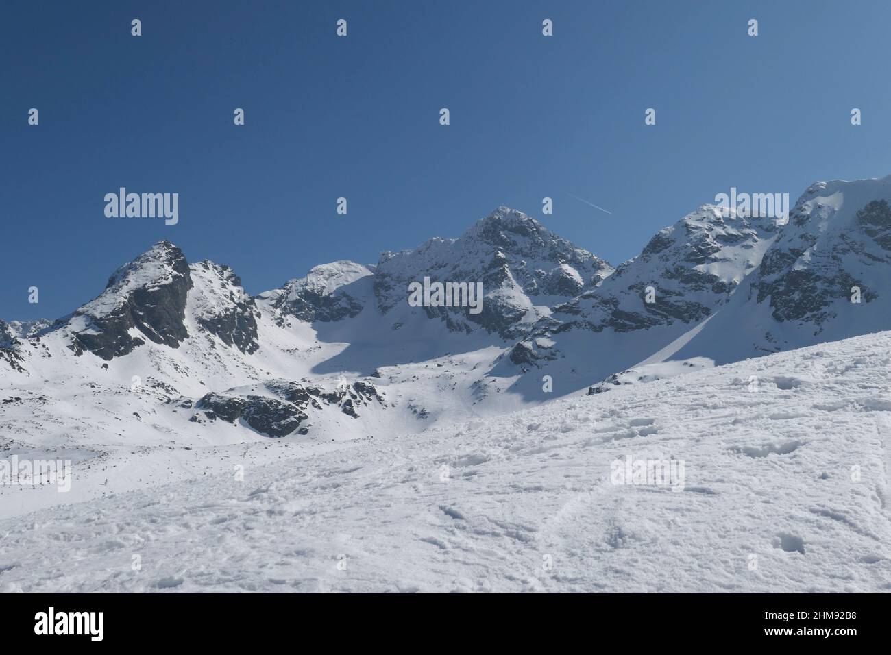 Winter in Tatra Mountains. Ski slope on Kasprowy Wierch in Poland Stock ...